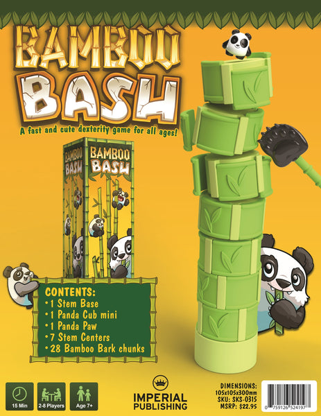 Bamboo Bash 2-8 Player Panda Dexterity Game (Imperial Publishi