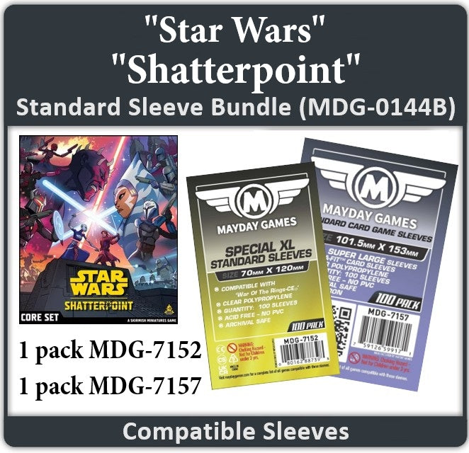 "Star Wars: Shatterpoint" Compatible Card Sleeve Bundle – Mayday Games