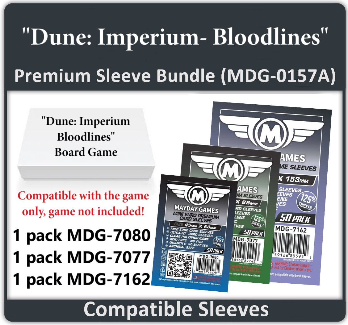 "Dune: Imperium- Bloodlines" Compatible Card Sleeve Bundle – Mayday Games