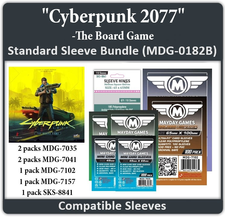 "Cyberpunk 2077- The Board Game" Compatible Card Sleeve Bundle – Mayday ...