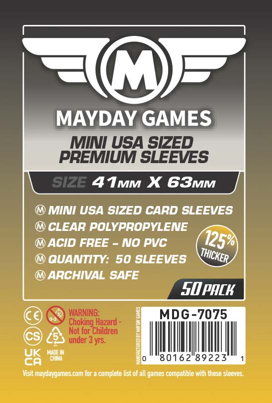 Mini USA Card Sleeves (41x63mm) - Mayday Games