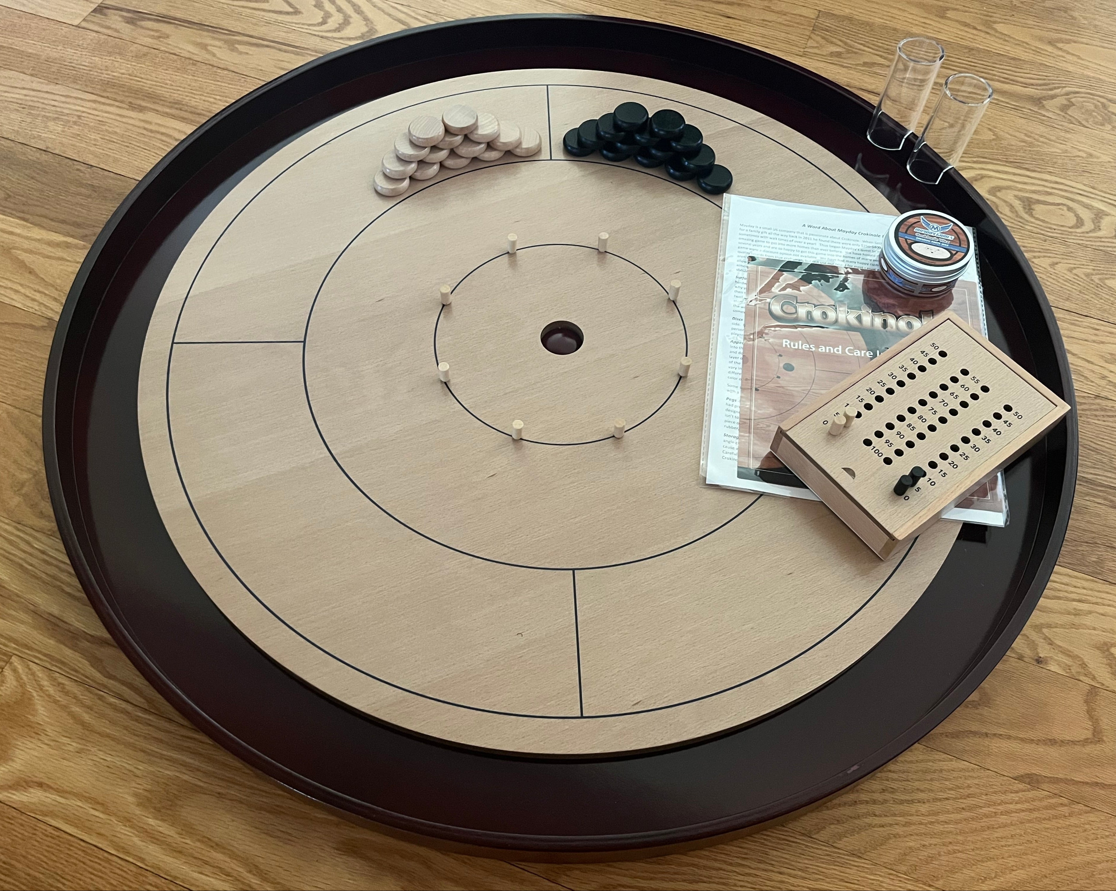 Mahogany Tournament Edition Crokinole Board - Mayday Games