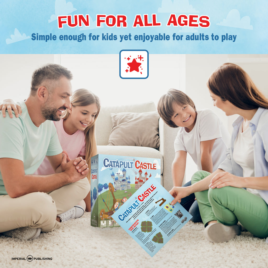 Catapult Castle 1-4 Player Medieval Dexterity Game (Imperial P