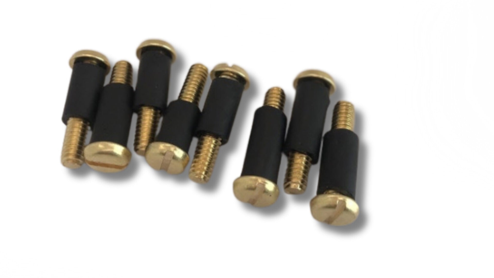 Brass Flat Head 1 1/4" #20 Machine Rubber/Screw Set (8 Screws + 12in R ...