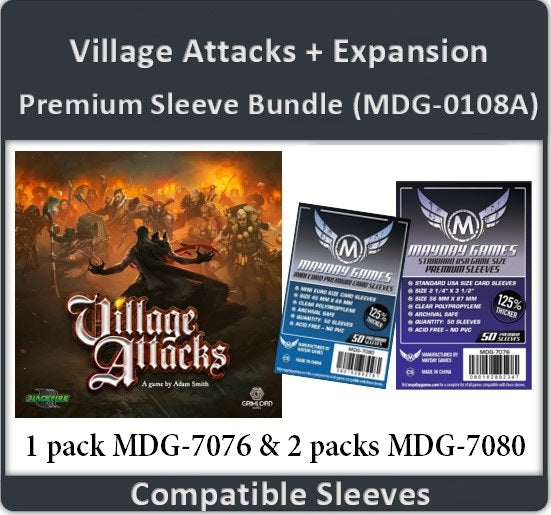 "Village Attacks" + Expansion Compatible Card Sleeve Bundle – Mayday Games